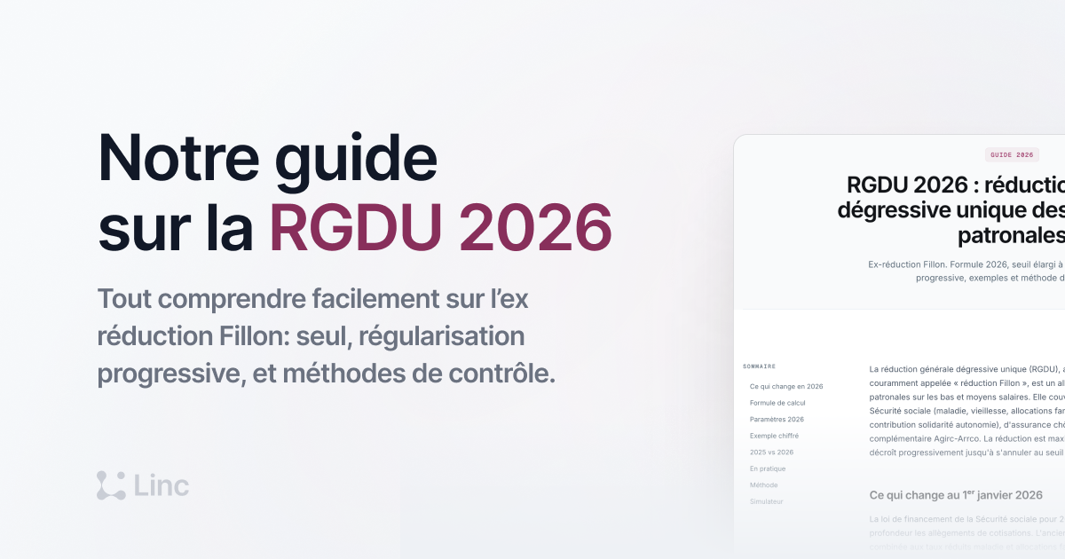 RGDU 2026 : formule, calcul et vérification | Linc